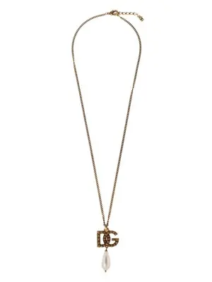 Dolce & Gabbana Logo Pendant Necklace - Gold