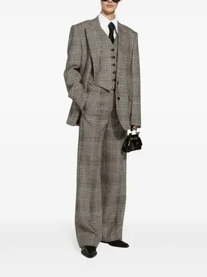Dolce & Gabbana Tartan Check Trousers - Grey