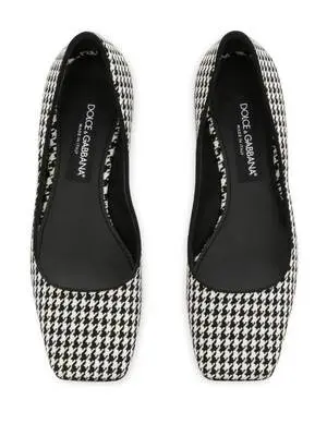 Dolce & Gabbana Houndstooth Pumps - White