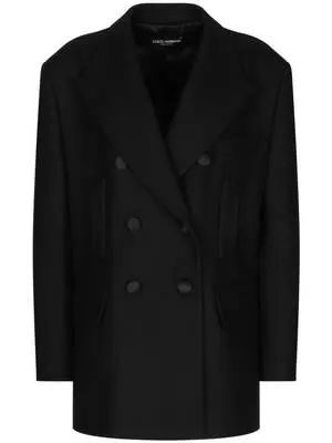 Women's Black Double Breasted Blazers