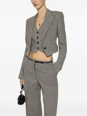 Dolce & Gabbana Tartan Check Cropped Jacket
