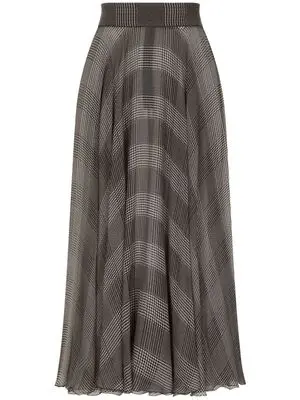 Dolce & Gabbana Prince Of Wales Check Skirt - Grey