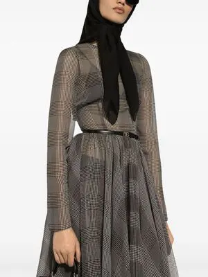 Dolce & Gabbana Check-pattern Midi Dress - Grey