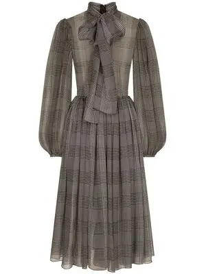 Dolce & Gabbana Check-pattern Dress - Grey