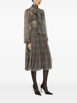 Dolce & Gabbana Check-pattern Dress - Grey