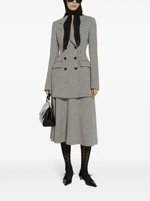Dolce & Gabbana Tartan Check A-line Skirt - Grey
