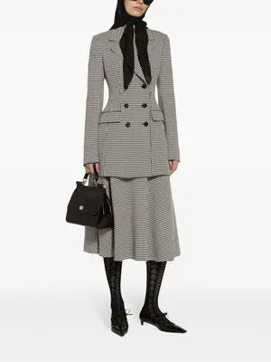 Dolce & Gabbana Tartan Check A-line Skirt - Grey