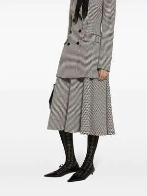 Dolce & Gabbana Tartan Check A-line Skirt - Grey