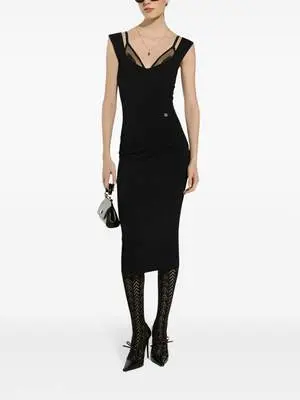 Dolce & Gabbana Layered-neck Midi Dress