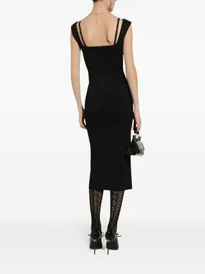 Dolce & Gabbana Layered-neck Midi Dress