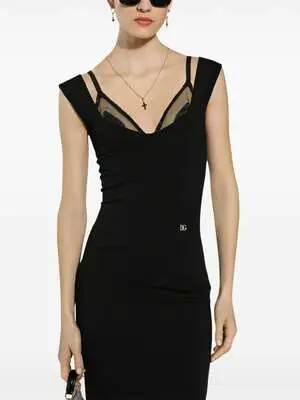 Dolce & Gabbana Layered-neck Midi Dress