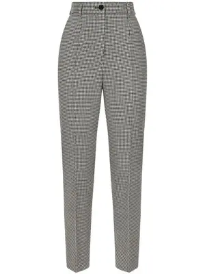 Dolce & Gabbana Houndstooth Wool Trousers