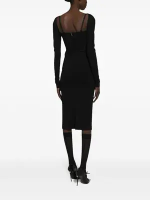 Dolce & Gabbana Long-sleeve Midi Dress