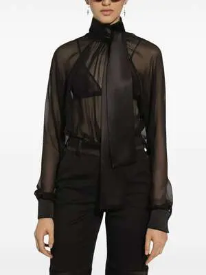 Dolce & Gabbana Chiffon Pussy-bow Blouse