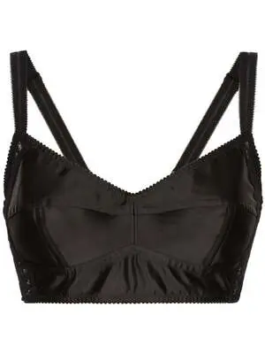 Dolce & Gabbana Satin Bra Top - Black