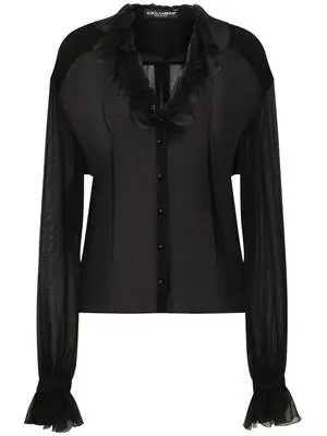 Dolce & Gabbana Chiffon Blouse - Black