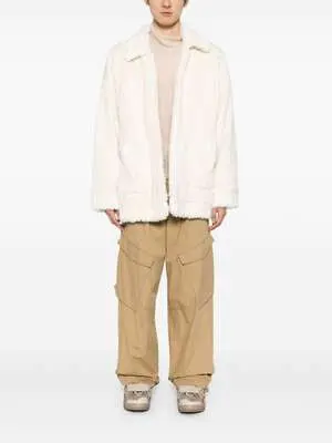 DOUBLET Hand-painted Faux-fur Jacket - Neutrals