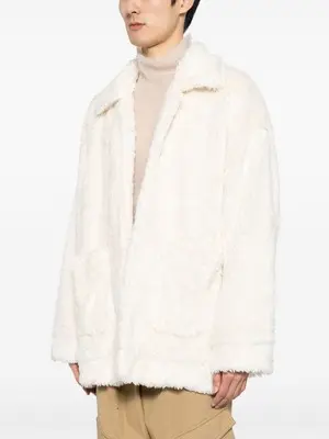 DOUBLET Hand-painted Faux-fur Jacket - Neutrals