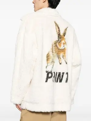DOUBLET Hand-painted Faux-fur Jacket - Neutrals
