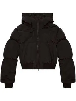 DIESEL® Hooded Quilted Jacket - Black