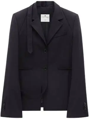 COURREGES Wool Blend Twill Blazer