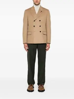 LARDINI Virgin-wool Blazer - Brown