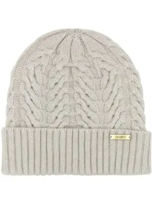 MOORER Maria Cashmere Beanie - Neutrals