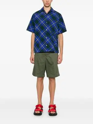 Burberry Check Cotton Shirt - Blue