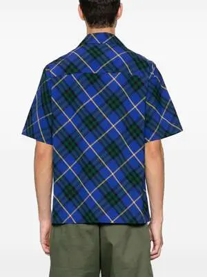 Burberry Check Cotton Shirt - Blue