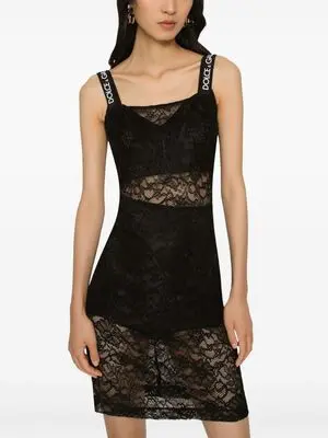 Dolce & Gabbana Lace Panel Mini Dress