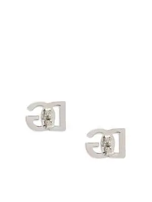 Dolce & Gabbana Dg Logo Stud Earrings - Silver