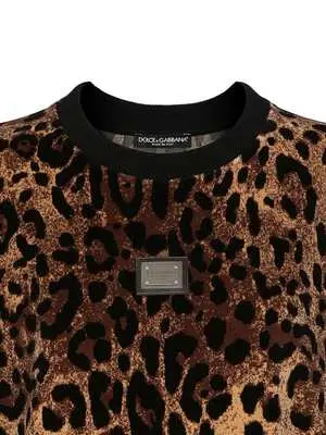 Dolce & Gabbana Leopard Jacquard Chenille Jumper