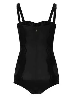 Dolce & Gabbana Lace-trim Balconette Bodysuit - Black