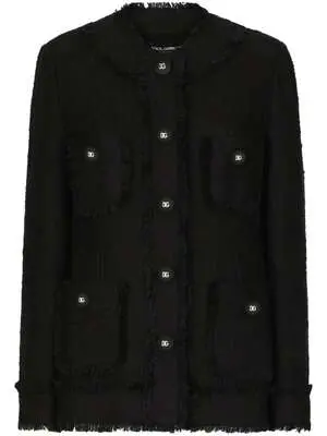 Dolce & Gabbana Single-breasted Tweed Jacket - Black