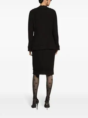 Dolce & Gabbana Single-breasted Tweed Jacket - Black