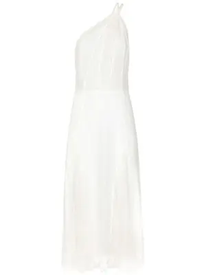 Dolce & Gabbana One-shoulder Lace Midi Dress