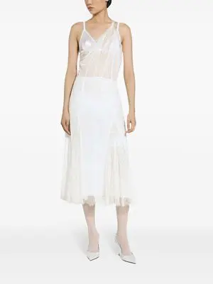 Dolce & Gabbana One-shoulder Lace Midi Dress