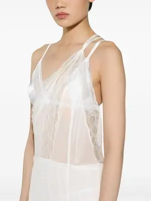 Dolce & Gabbana One-shoulder Lace Midi Dress
