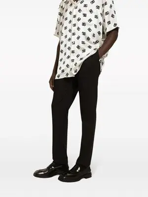 Dolce & Gabbana Tapered-leg Box-pleat Trousers - Black