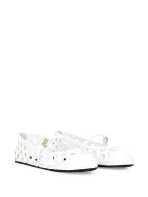 Dolce & Gabbana Perforated Leather Ballerinas
