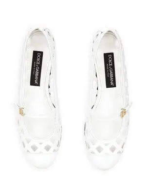 Dolce & Gabbana Perforated Leather Ballerinas