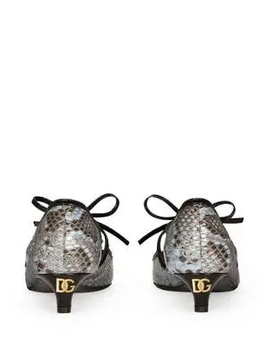 Dolce & Gabbana Leather Ribbon-tie Pumps