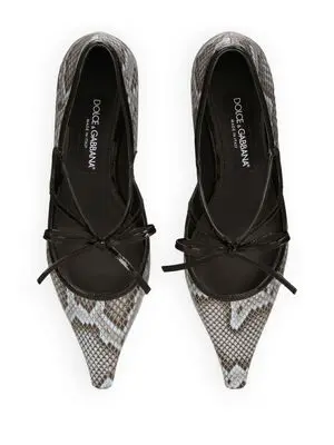 Dolce & Gabbana Leather Ribbon-tie Pumps