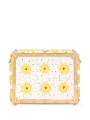 Dolce & Gabbana Dolce Box Crochet-panel Clutch