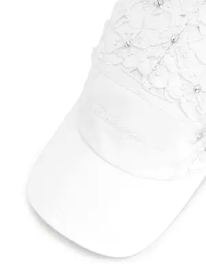 Dolce & Gabbana Drill Baseball Cap With Rhinestone Embellishment