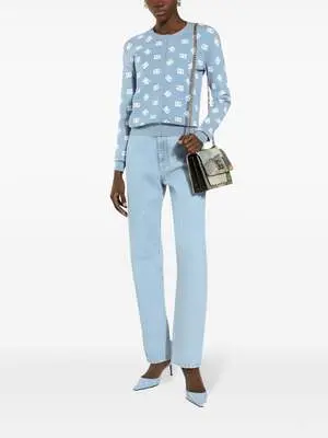 Dolce & Gabbana Logo Plaque Patchwork Cross Body Bag - Blue