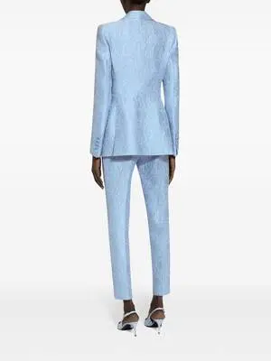 Dolce & Gabbana Floral Motif Blazer - Blue