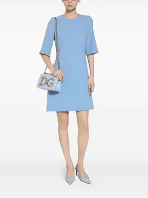 Dolce & Gabbana Dna Short-sleeve Mini Dress - Blue