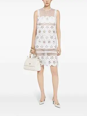 Dolce & Gabbana Embroidered Mesh Minidress