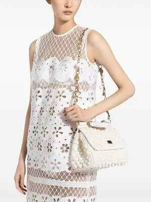 Dolce & Gabbana Embroidered Mesh Minidress